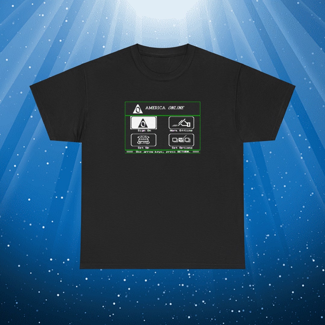 America Online Classic Interface Graphic T-shirt, Computer Shirt, Retro ...