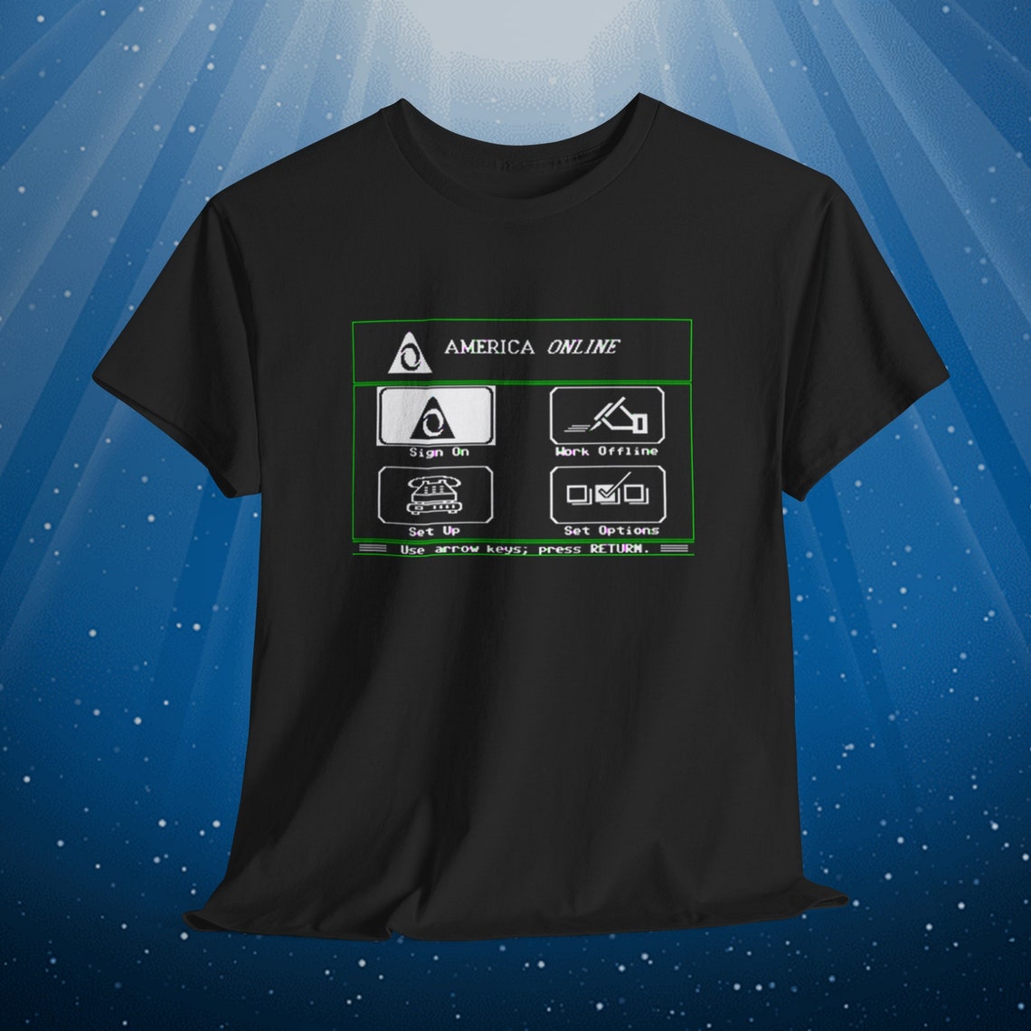 America Online Classic Interface Graphic T-shirt, Computer Shirt, Retro ...