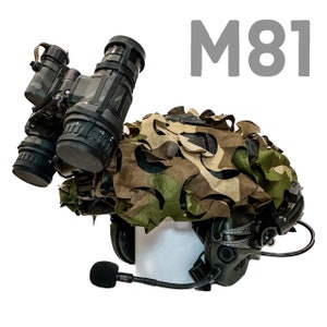 Helmet Scrim Ghillie Cover: Universal Fit, Milsim Multicam M81 ...