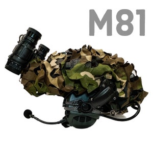 Helmet Scrim Ghillie Cover: Universal Fit, Milsim Multicam M81 ...