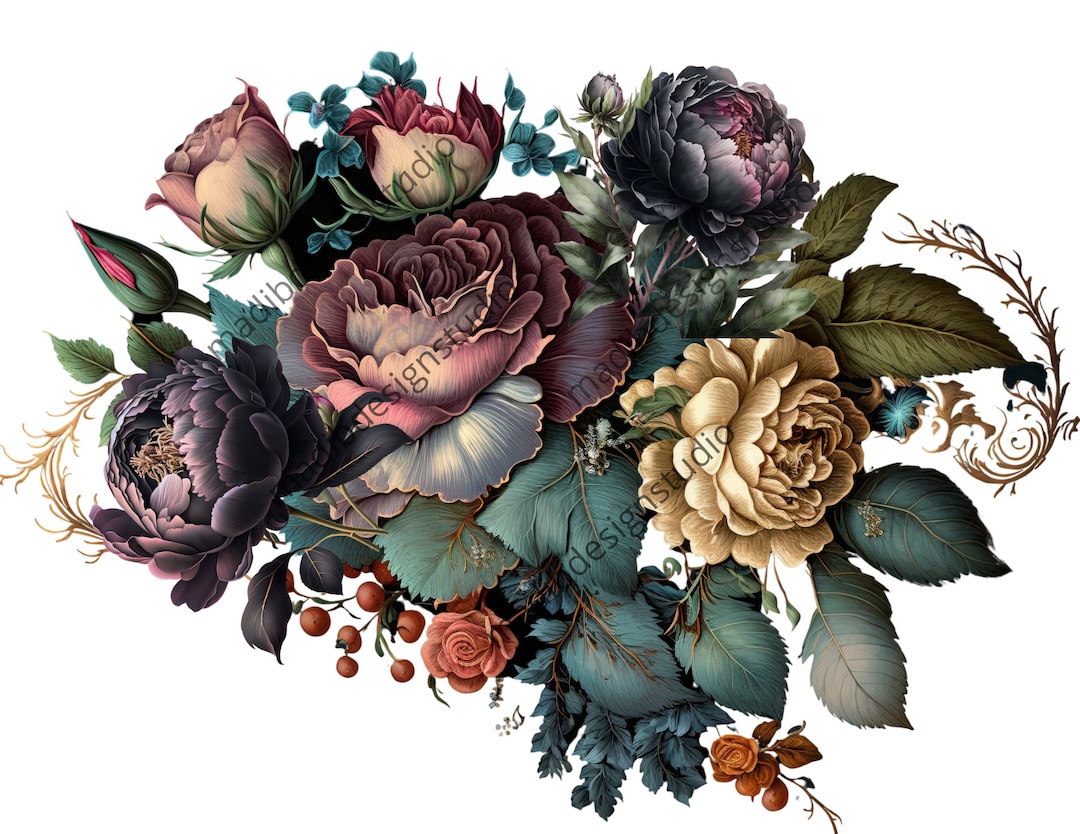 Floral Decoupage Paper Design, Floral Rice Paper Design, Png Floral ...