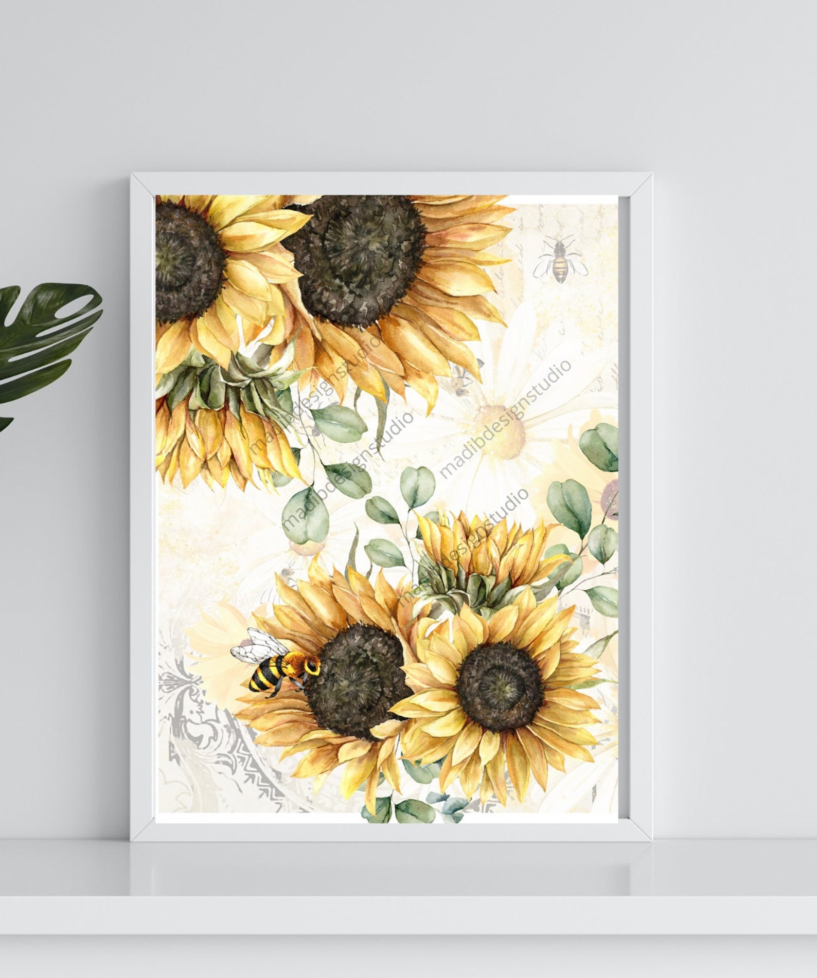 Decoupage Sunflower Clipart Clipart for Crafters Sunflower - Etsy