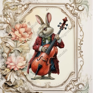 Easter Bunny Digital Download, Rice Paper, Easter Rabbits, Spring ...