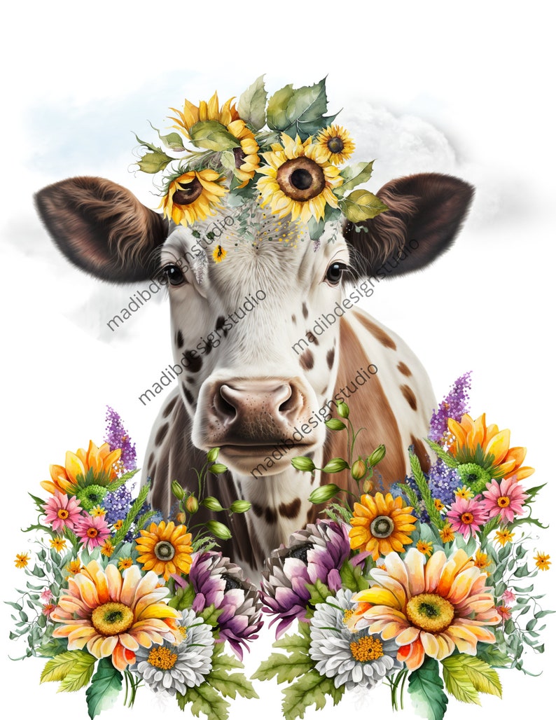 Cow and Farm Printable Farm Animals Png Decoupage Paper - Etsy