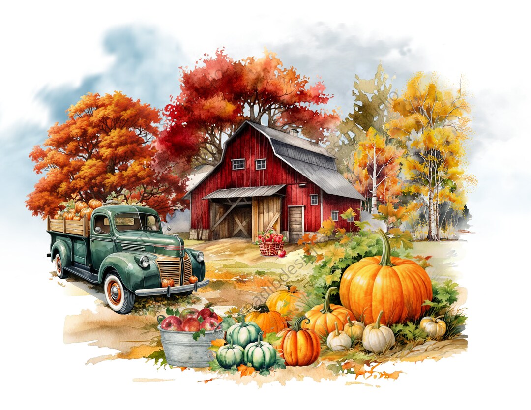 Fall Rice Paper Printable, Fall Pumpkins Png, Decoupage Paper, Autumn ...