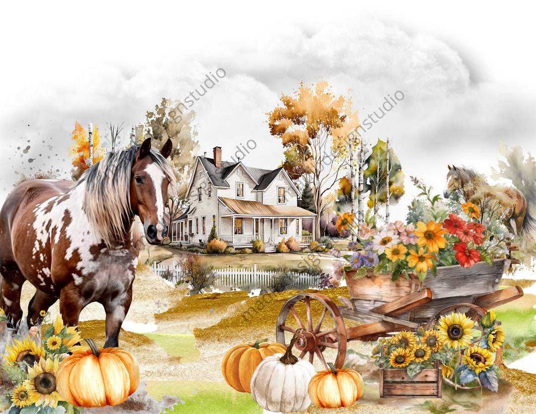 Fall on the Farm Printable, Farm Animals Png, Decoupage Paper, Farm ...