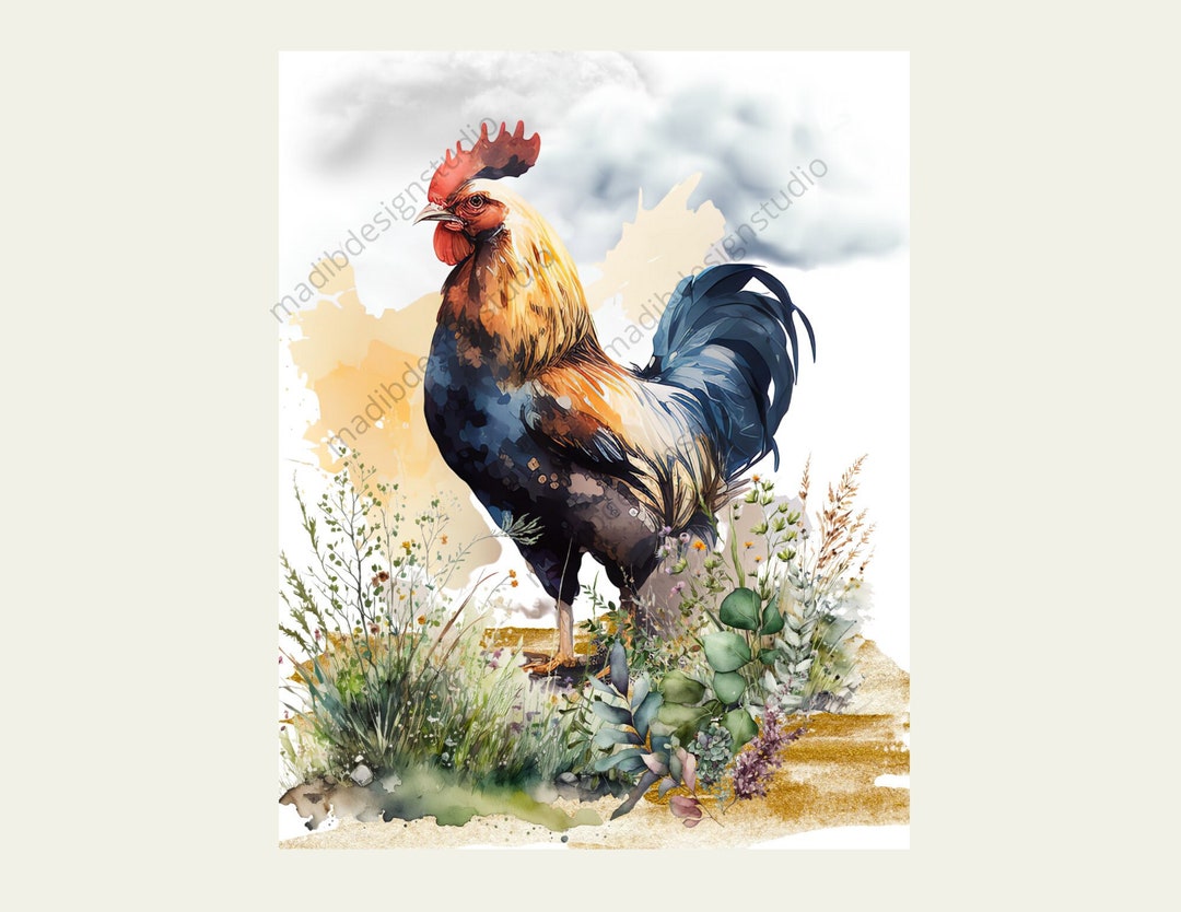 Chicken Rice Paper Printable, Chickens, Roosters Farm Animals Png ...