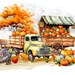 Fall Rice Paper Printable, Fall Pumpkins Png, Farm Truck, Decoupage ...