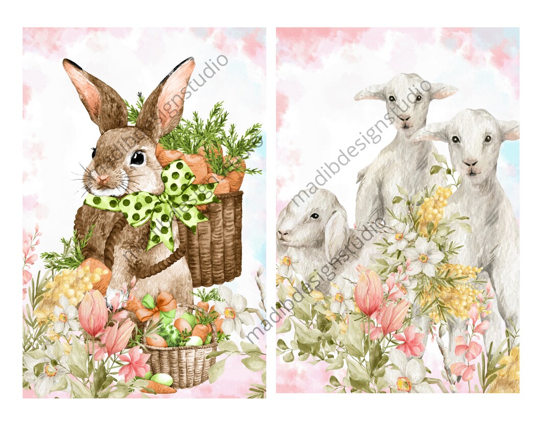 Decoupage Easter Paper, Rice Paper, Easter Printable, Digital Decoupage ...