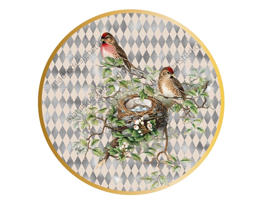 Decoupage Paper Printable of Birds, Mixed Media Printable, Clipart for ...