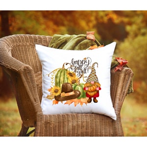 Gnomes & Pumpkins for Fall, Happy Fall Yall, Fall Pillow, Fall Gnome ...