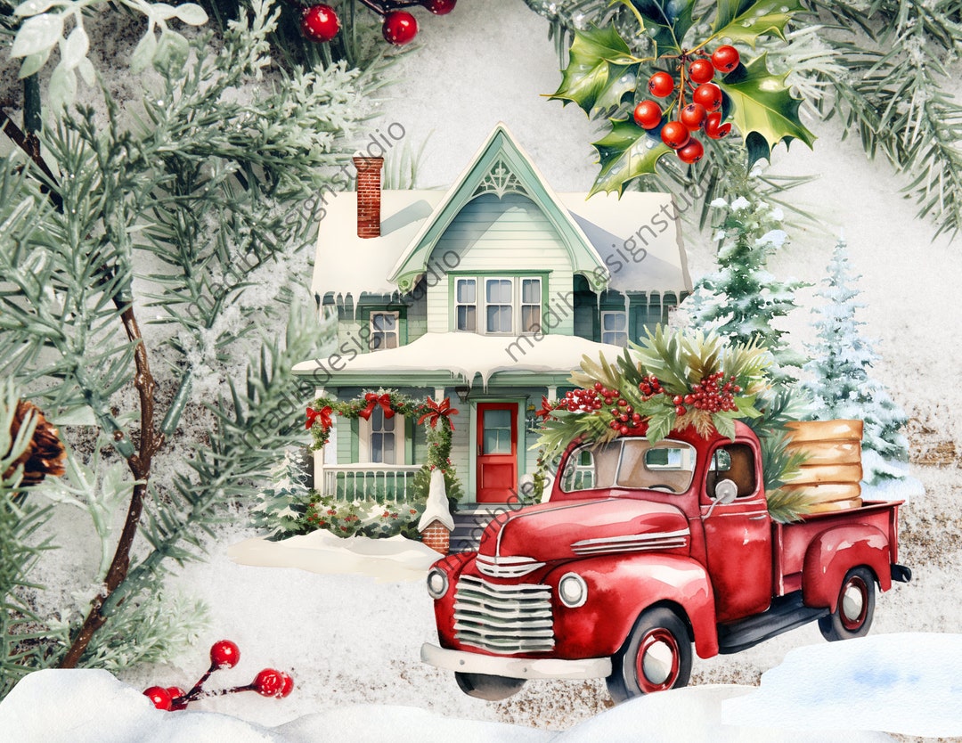 Christmas Printable Digital Art, Decoupage, Santa Claus, Rice Paper ...