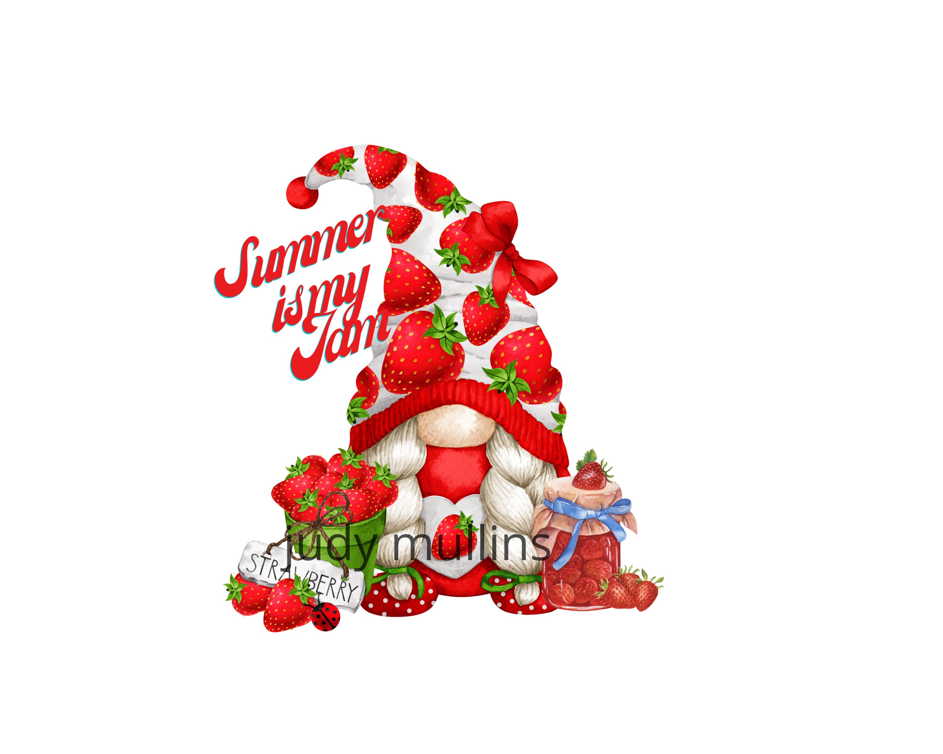 Summer is My Jam Printable Summer Gnome Gnome Clipart Gnome | Etsy