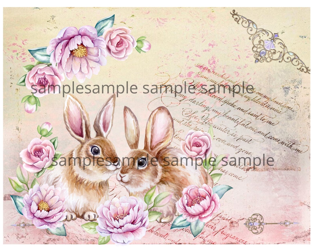 Easter Rice Paper, Easter Decoupage Paper, Junk Journal, Wall Sign ...