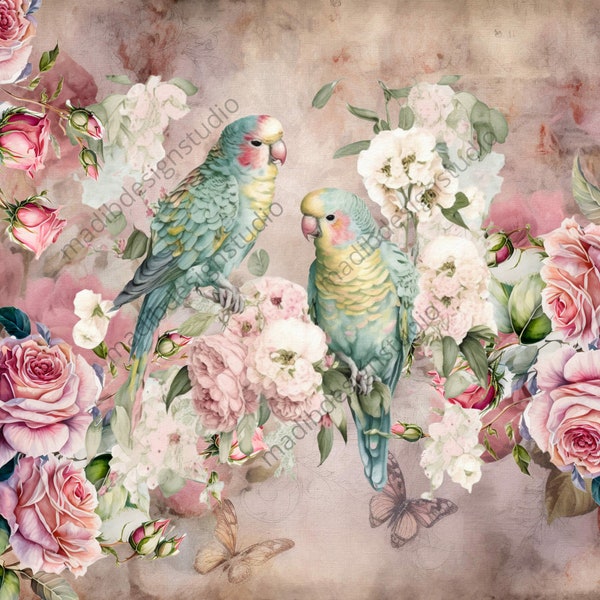 Floral Rice Paper Decoupage - Etsy