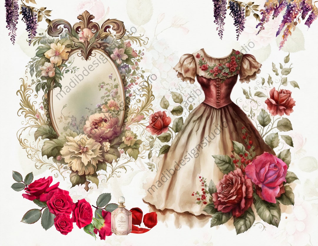 Victorian Decoupage Printable, Victorian Png File, Victorian Clipart ...