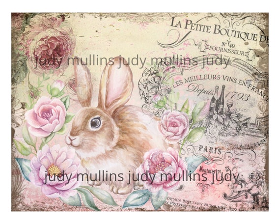 Easter Rice Paper Easter Decoupage Paper Junk Journal Wall | Etsy