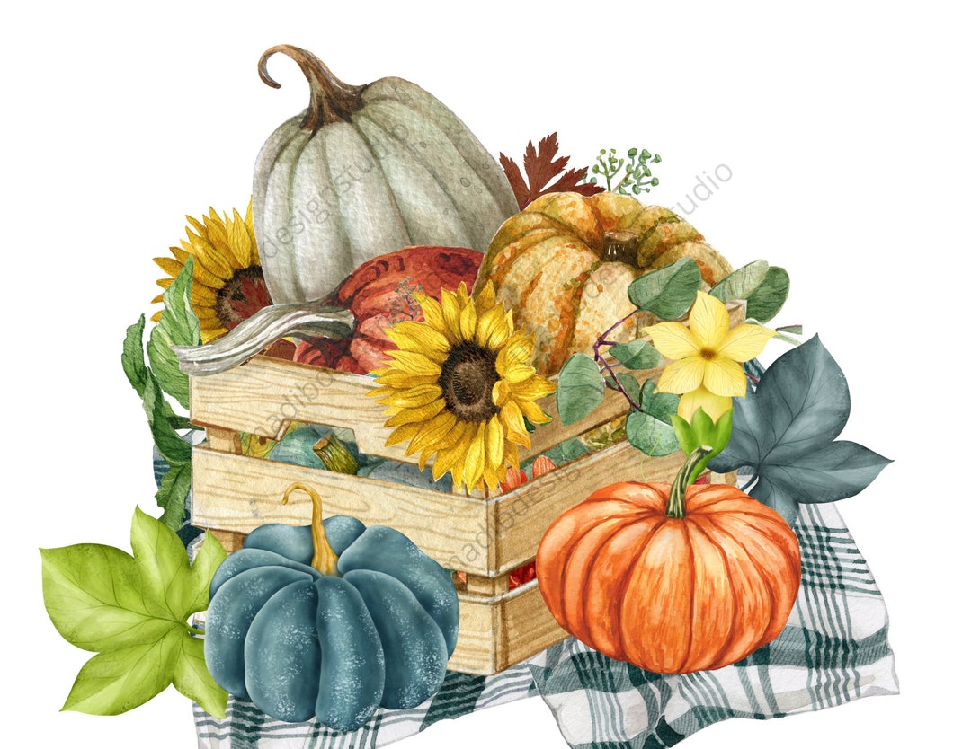 Fall Rice Paper Printable Fall Pumpkins Png Decoupage Paper - Etsy