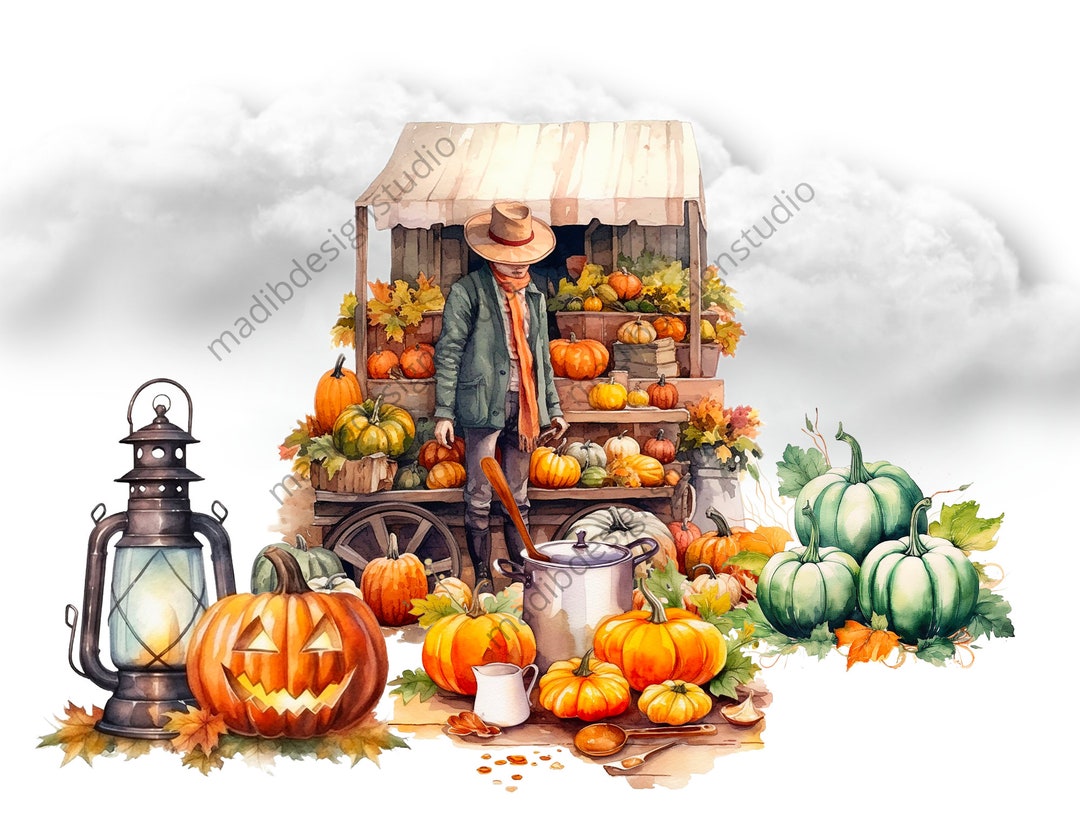 Fall Rice Paper Printable, Fall Pumpkins Png, Decoupage Paper, Autumn ...