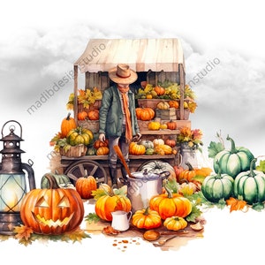 Fall Rice Paper Printable, Fall Pumpkins Png, Decoupage Paper, Autumn ...