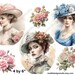 Victorian Lady Decoupage Printable, Instant Download, Victorian Png ...