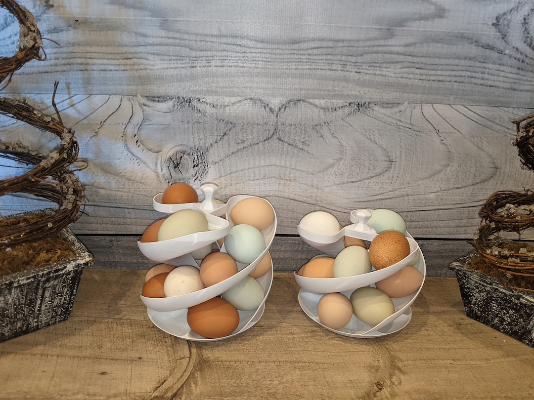 Farmhouse Spiral Dispenser / Display / Holder for Chicken Eggs or K ...