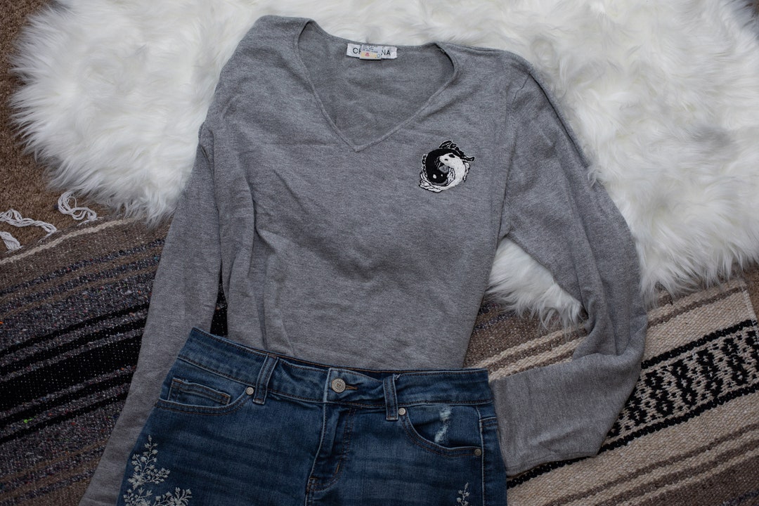 Atla-inspired Moon, Ocean Spirits Hand-embroidered Shirt - Etsy