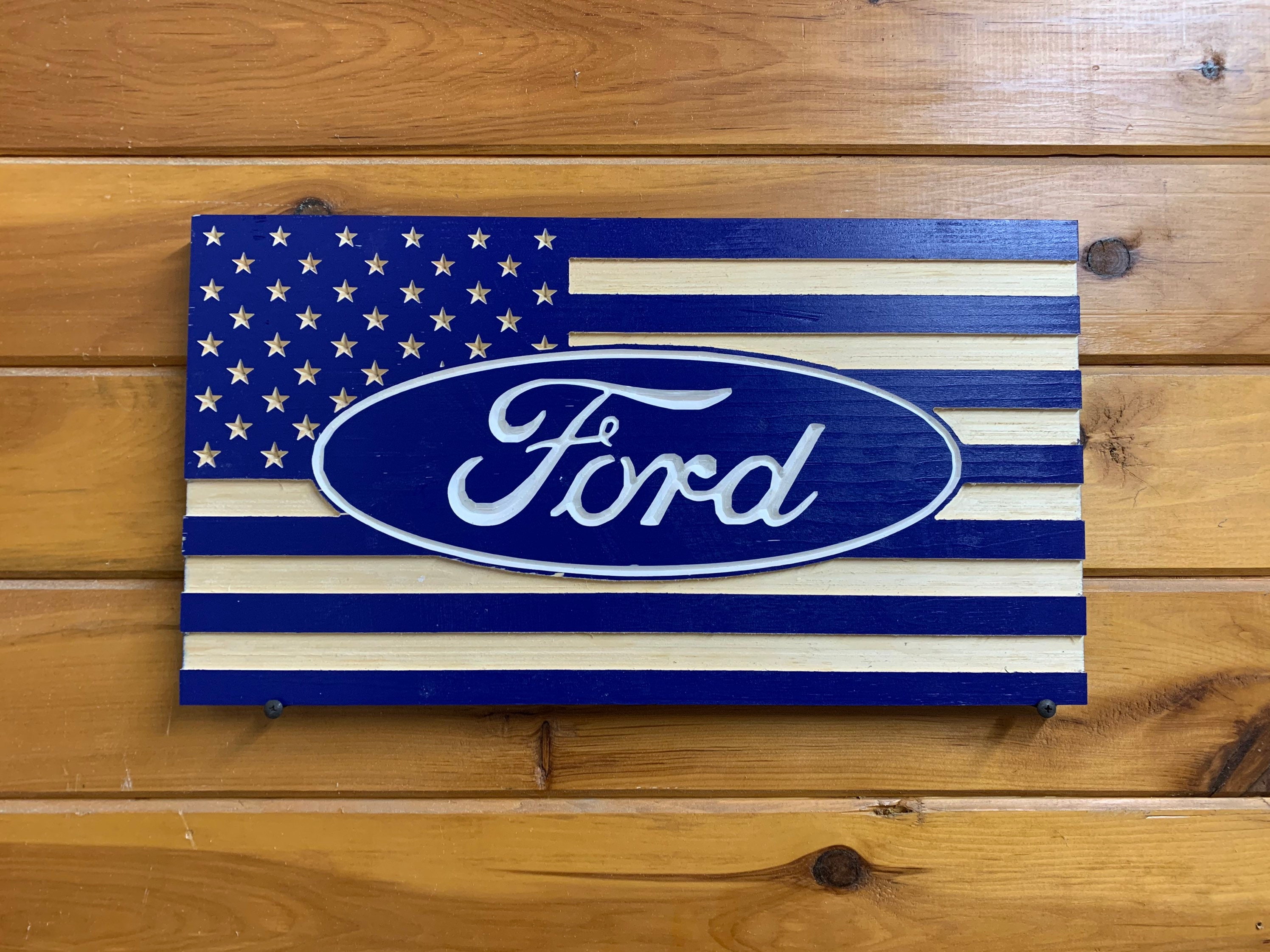 Engraved Ford American Flag - Etsy