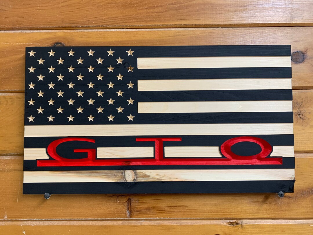 GTO Engraved American Flag - Etsy