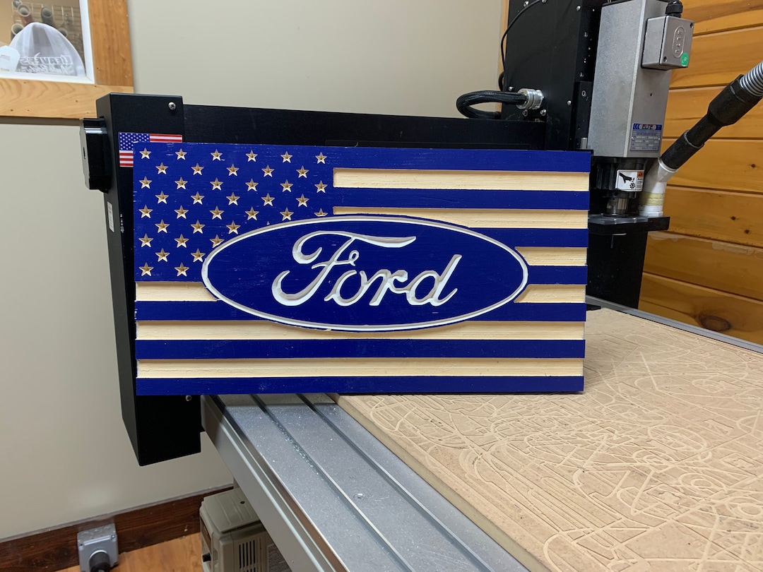 Engraved Ford American Flag - Etsy