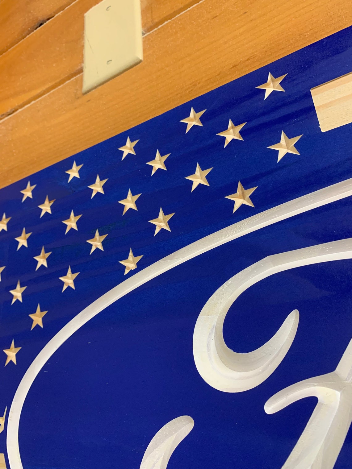 Large Ford Engraved American Flag - Etsy