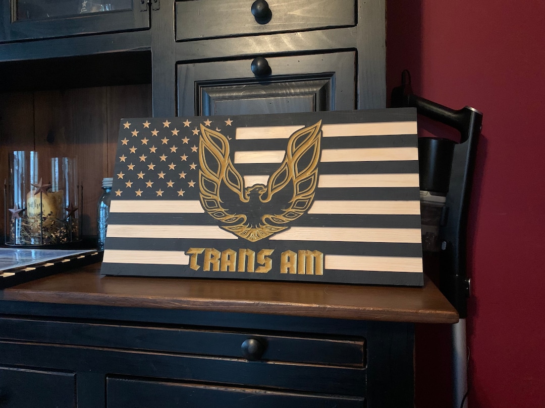 Trans Am Engraved American Flag - Etsy