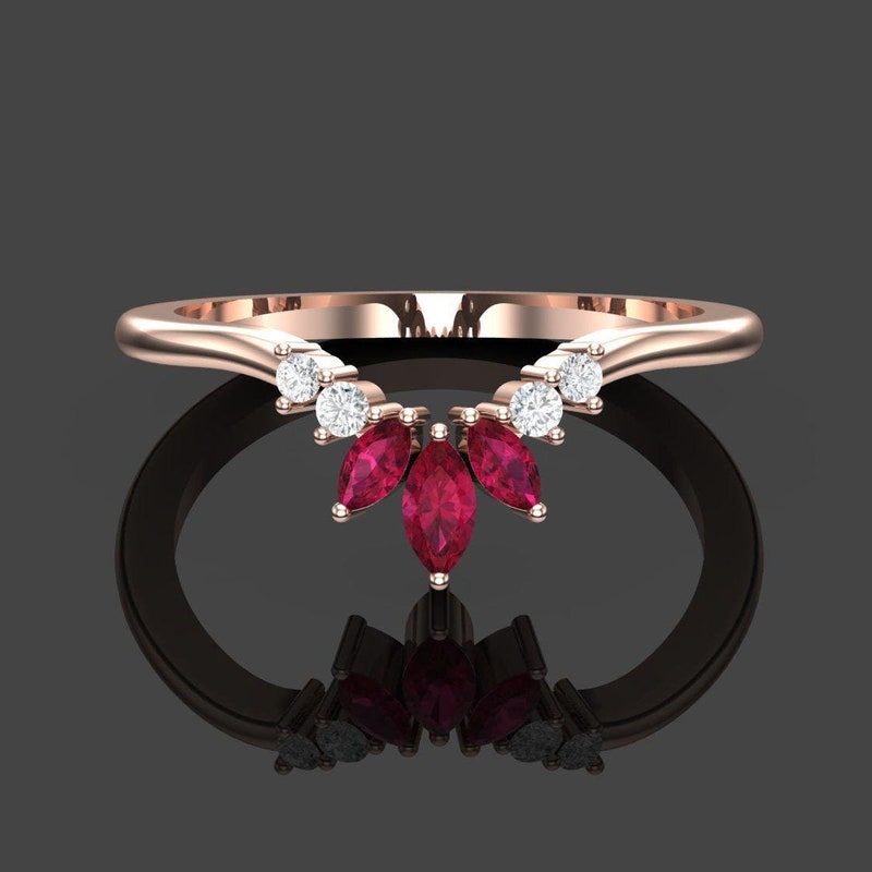 Ruby Wedding Ring - Etsy