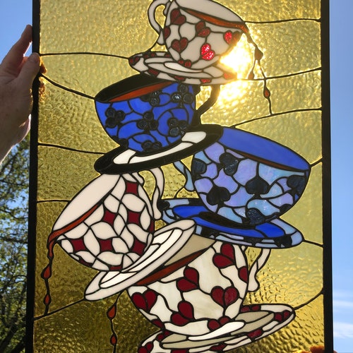 Two Hearts One Love Stained Glass PDF Pattern - Etsy