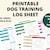 Printable Dog Training Log Sheet Instant Download 8.5x11 PDF Dog ...