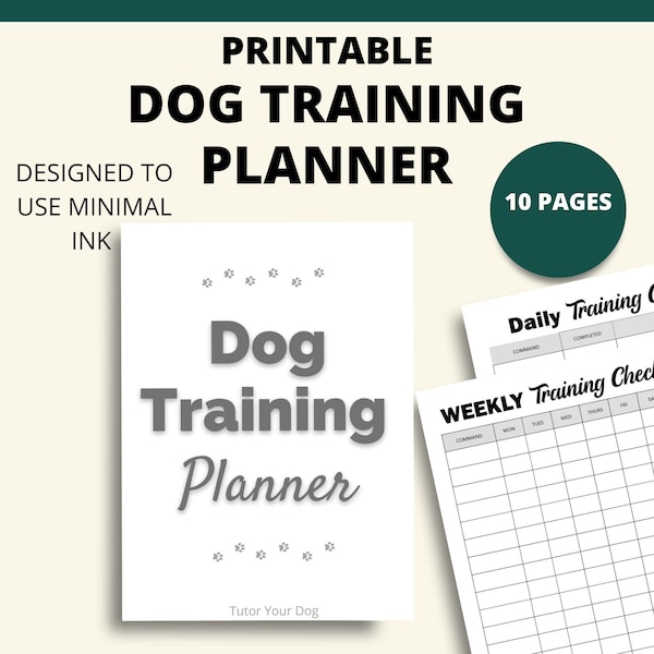 Dog Training Tracker - Etsy