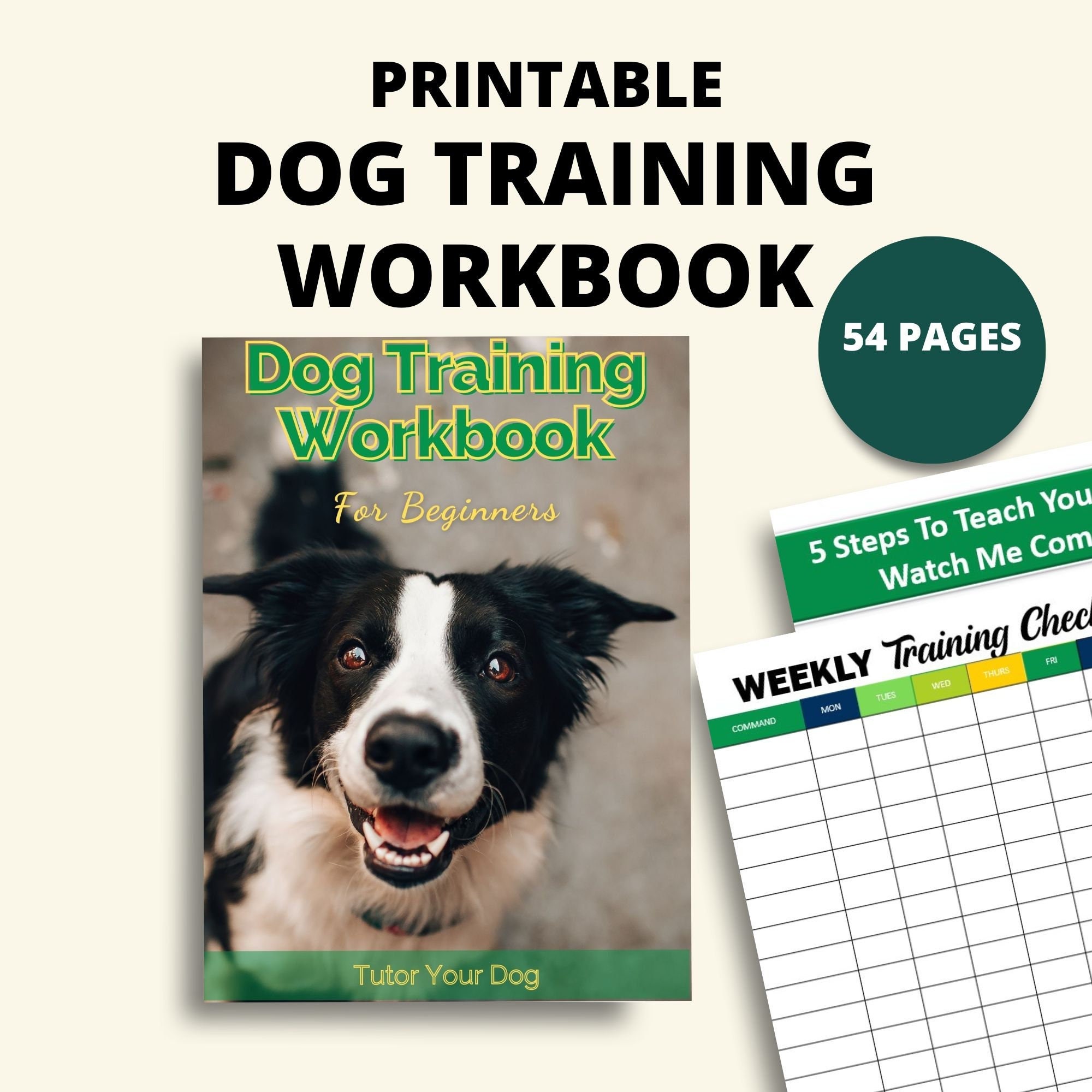 Printable Dog Training Planner Workbook | Instant Download | 8.5x11 PDF ...
