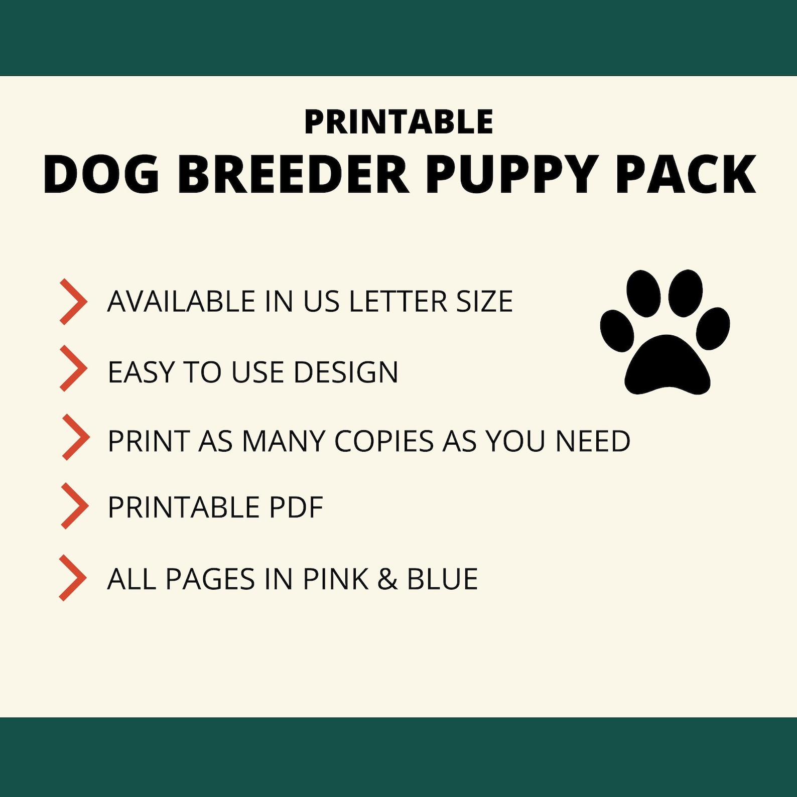Printable Breeder Puppy Pack | Dog Breeder Records | Dog Breeder Forms ...