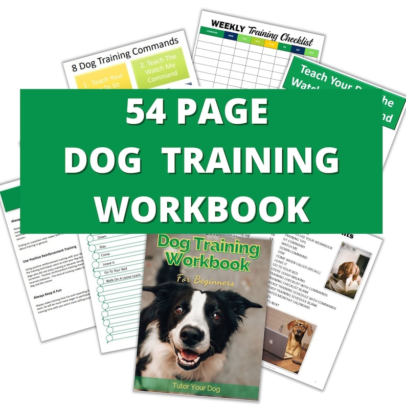 Printable Dog Training Planner Workbook | Instant Download | 8.5x11 PDF ...