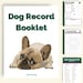 Printable Dog Record Booklet | Digital Download | Dog Tracker| Puppy ...