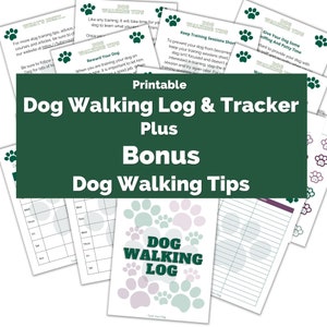 Printable Dog Walking Log | Dog Walking Schedule | Pet Walking Tracker ...