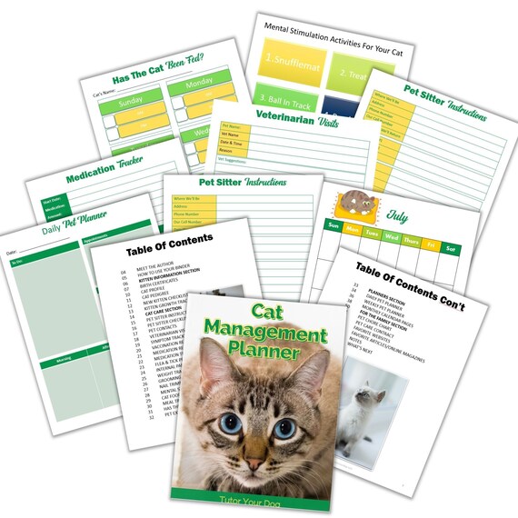 Paper Vet Records Cat Journal Cat Tracker Digital Download Your ...