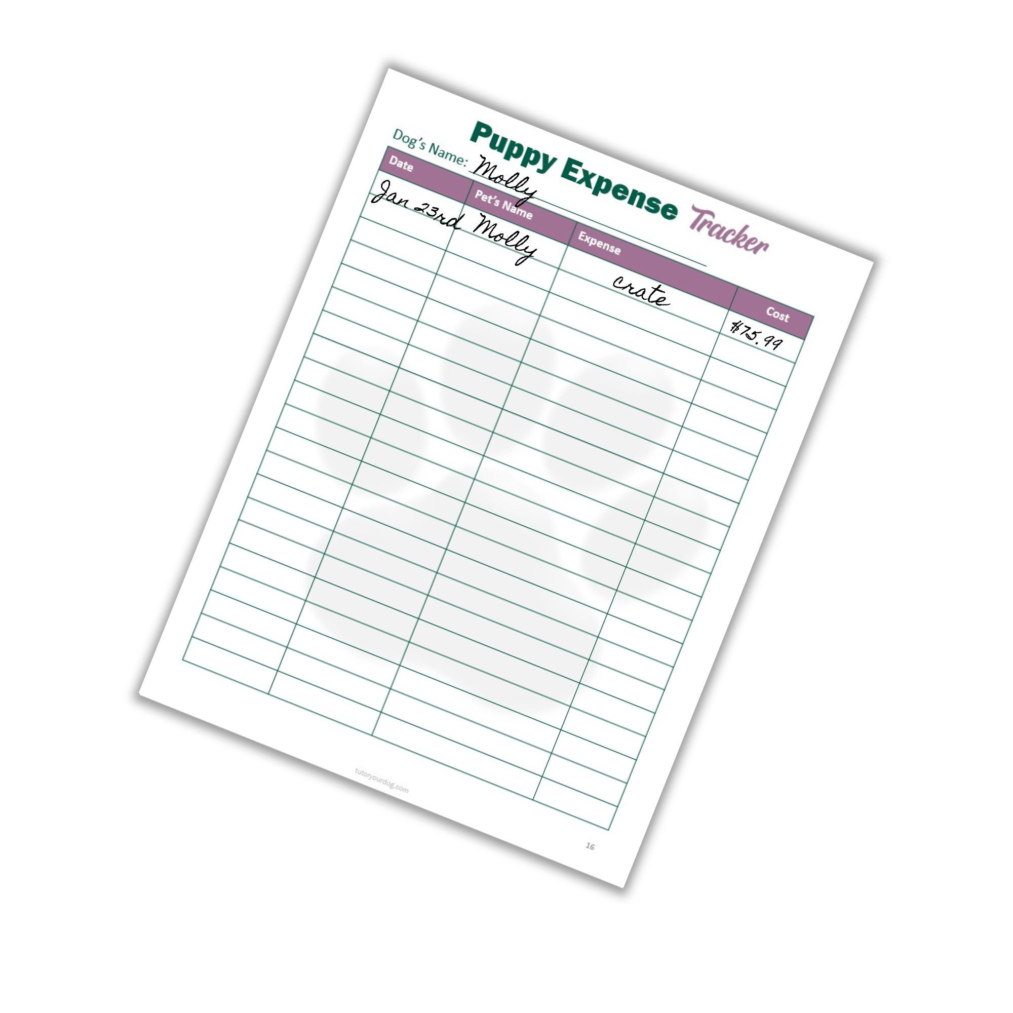 Printable New Puppy Workbook and Tracking Charts | Instant Download | 8 ...