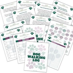 Printable Dog Walking Log | Dog Walking Schedule | Pet Walking Tracker ...