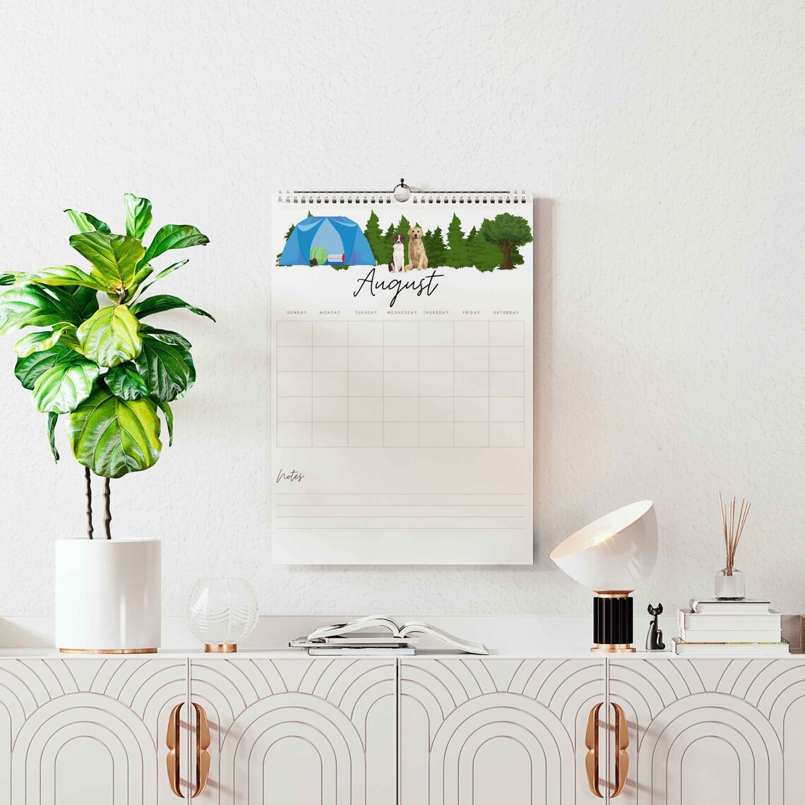 Printable Undated Cute Dog Theme Calendar Instant Download - Etsy