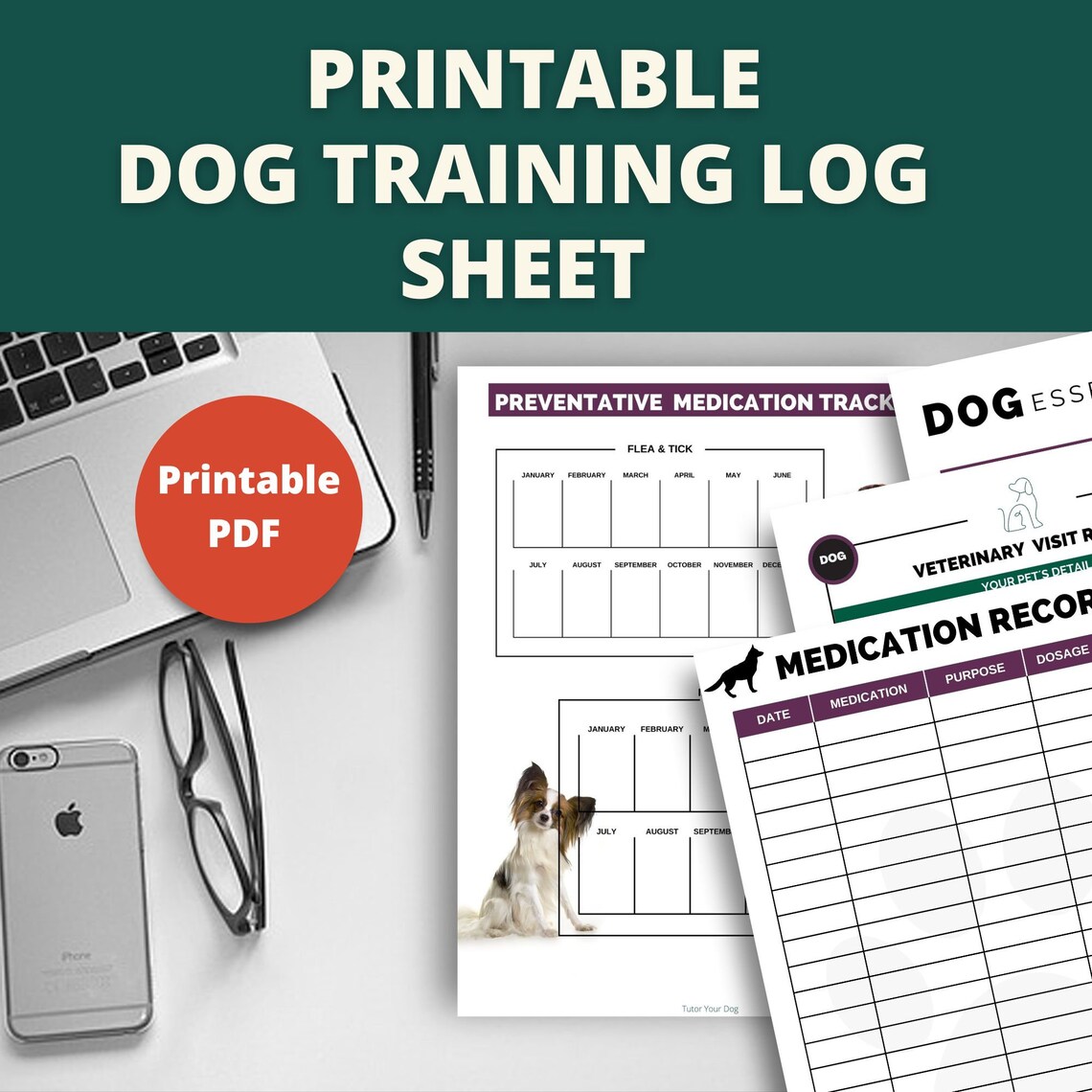 Printable Dog Record Booklet Digital Download Dog Tracker - Etsy