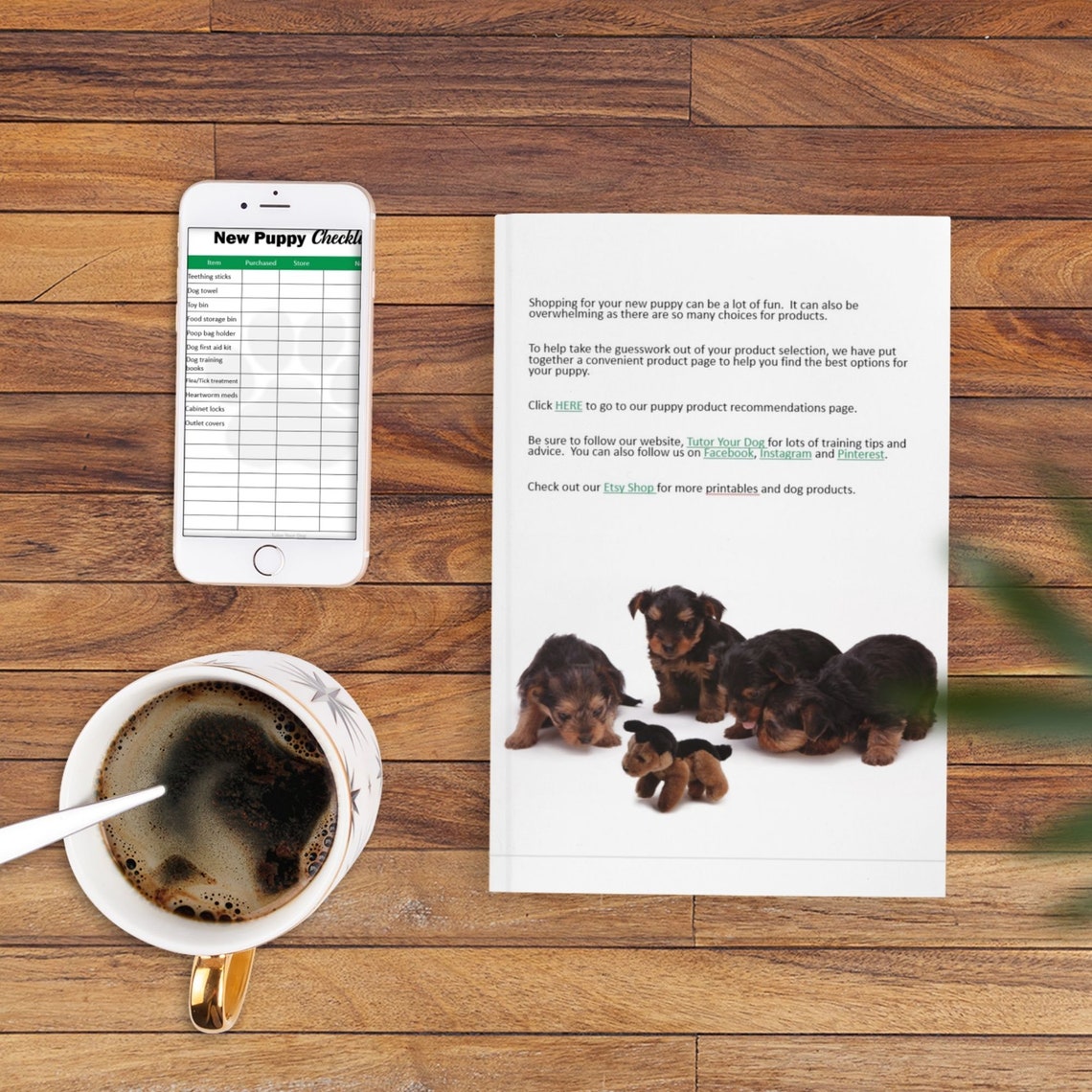 New Puppy Shopping Checklist | Printable Pet Checklist | New Pet ...