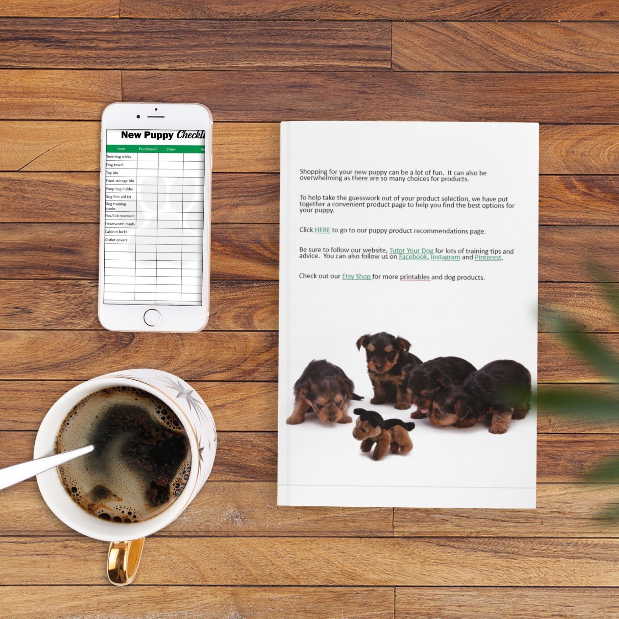 New Puppy Shopping Checklist | Printable Pet Checklist | New Pet ...