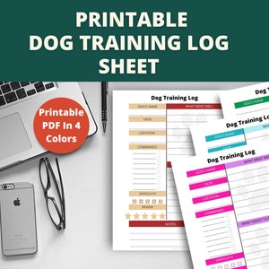 Printable Dog Training Log Sheet | Instant Download | 8.5x11 PDF| Dog ...