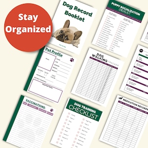 Printable Dog Record Booklet | Digital Download | Dog Tracker| Puppy ...